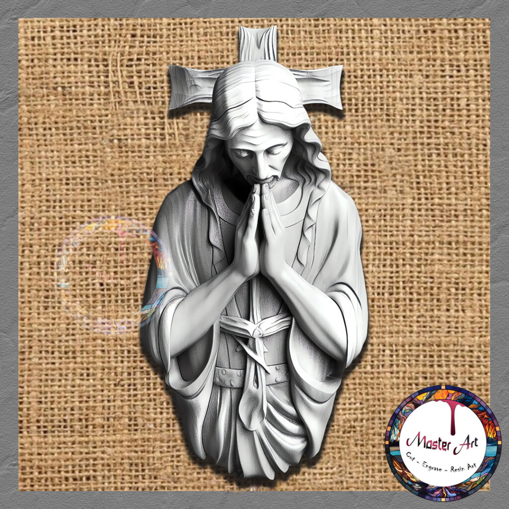 Jesus Praying – Laser Art Sydney